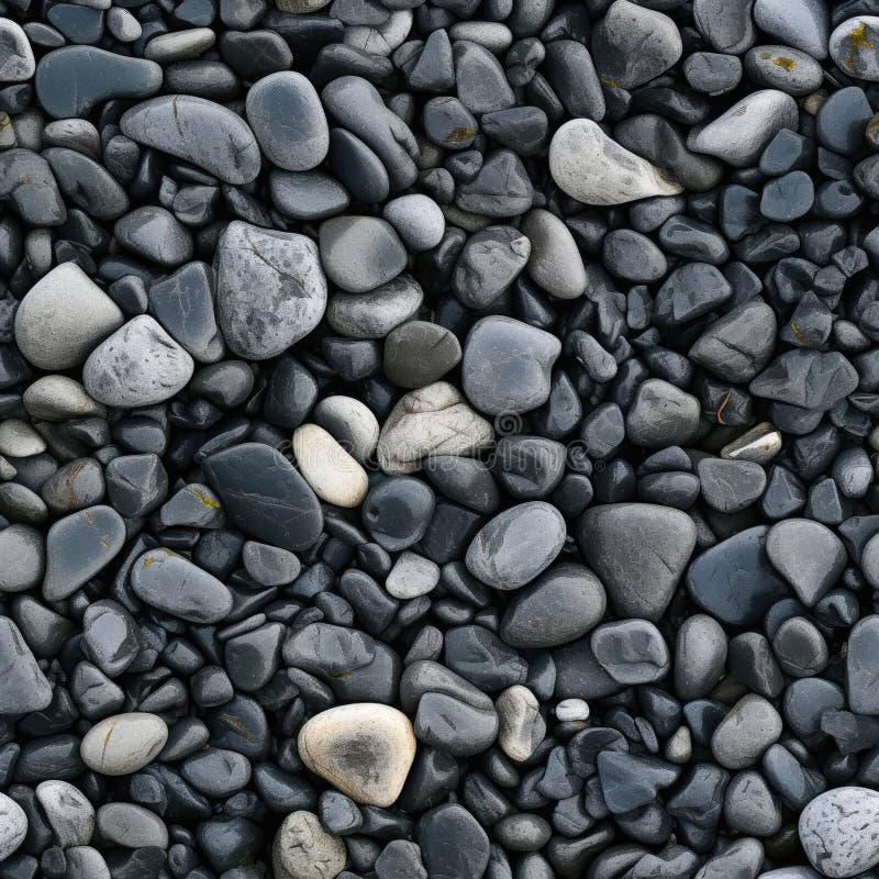 Seamless Pebble Beach Texture Stock Illustration - Illustration of ...