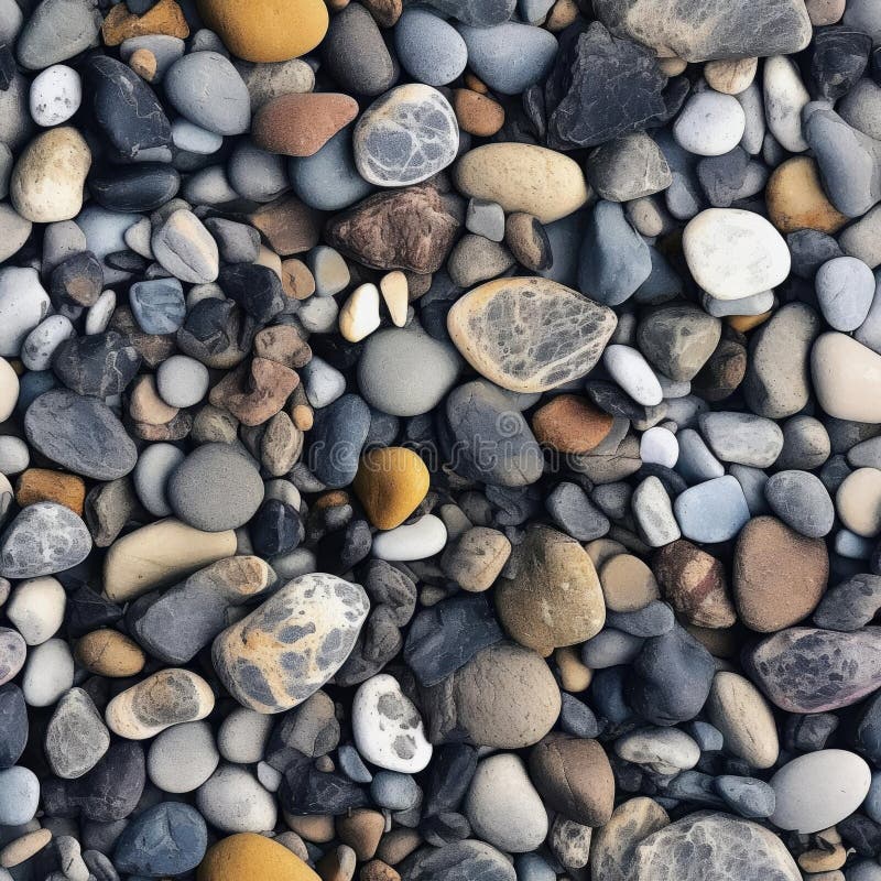 Seamless Pebble Beach Texture Stock Illustration - Illustration of ...