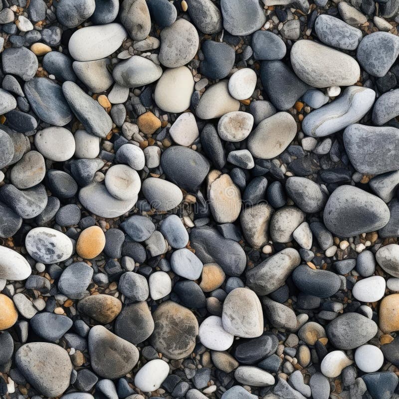 Seamless Pebble Beach Texture Stock Illustration - Illustration of ...