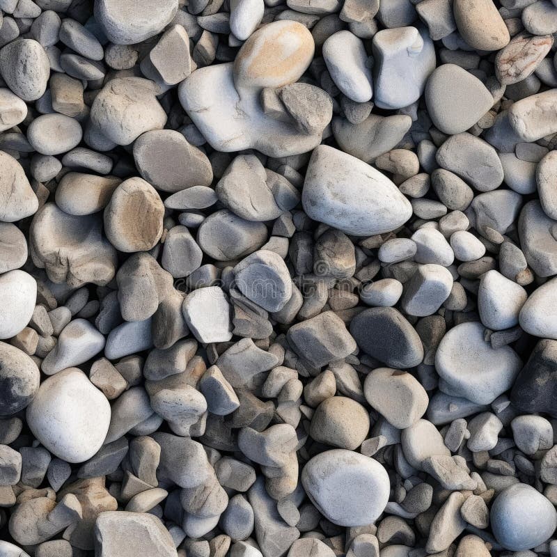 Seamless Pebble Beach Texture Stock Illustration - Illustration of ...