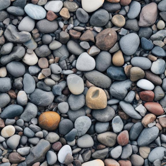 Seamless Pebble Beach Texture Stock Illustration - Illustration of ...