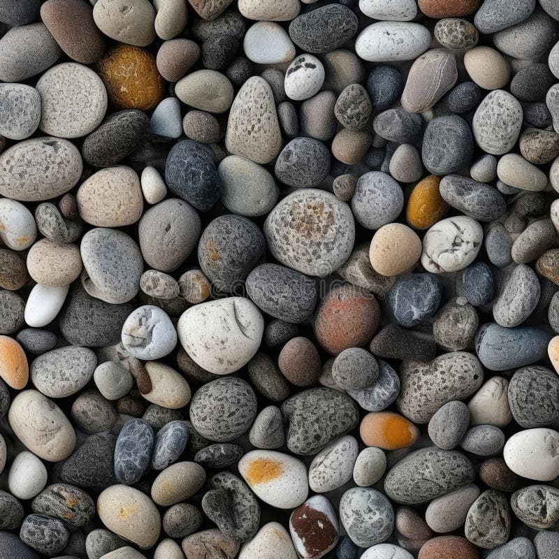 Seamless Pebble Beach Texture Stock Illustration - Illustration of ...