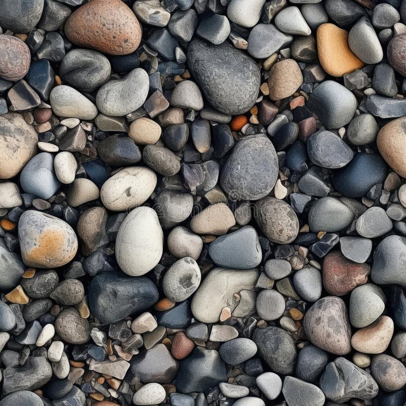 Seamless Pebble Beach Texture Stock Photo - Image of construction ...