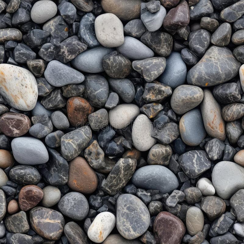 Seamless Pebble Beach Texture Stock Photo - Image of construction, round: 289175894