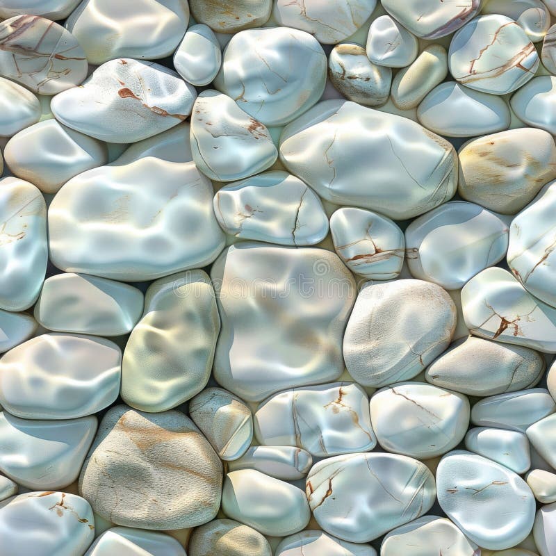Seamless Pebble Beach Texture Stock Illustration - Illustration of ...
