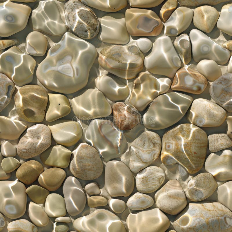 Seamless Pebble Beach Texture Stock Illustration - Illustration of ...