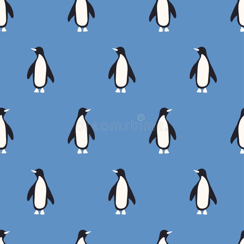 Penguin pattern stock vector. Illustration of character - 31730390