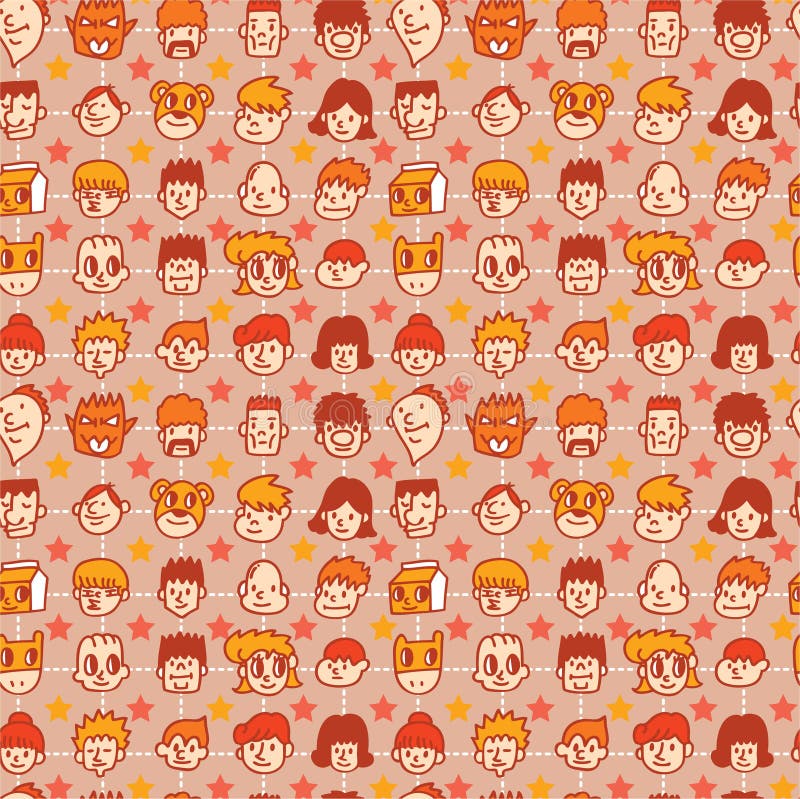 Seamless people pattern stock vector. Illustration of relation - 16600928