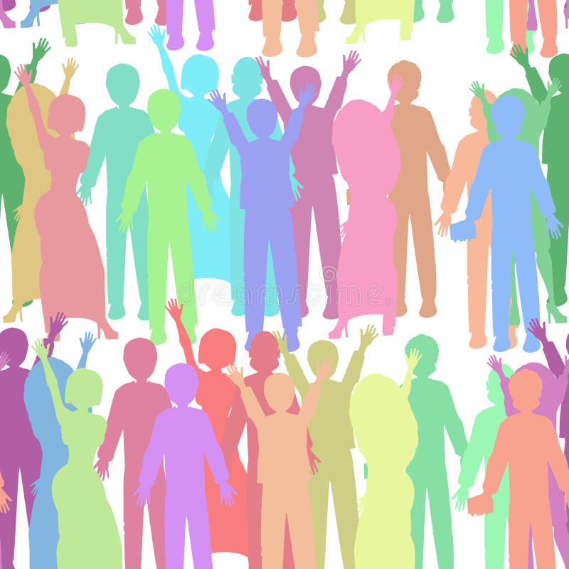 Seamless People Pattern. Illustration Stock Illustration - Illustration ...