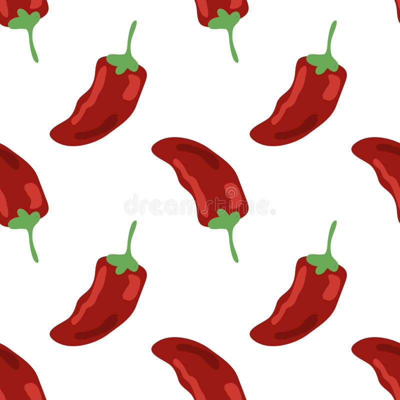 Seamless pepper pattern stock vector. Illustration of food - 184755672