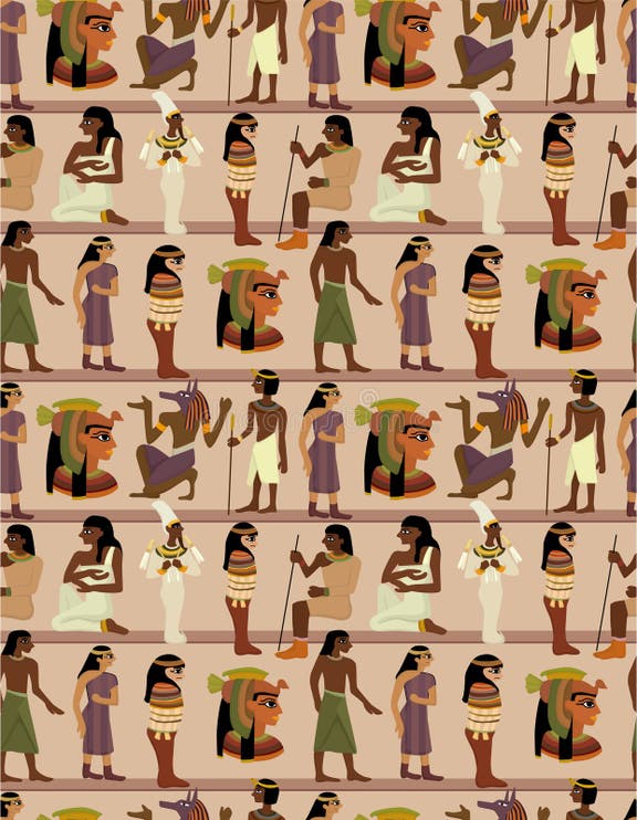 Seamless pharaoh pattern stock vector. Illustration of headdress - 19361298