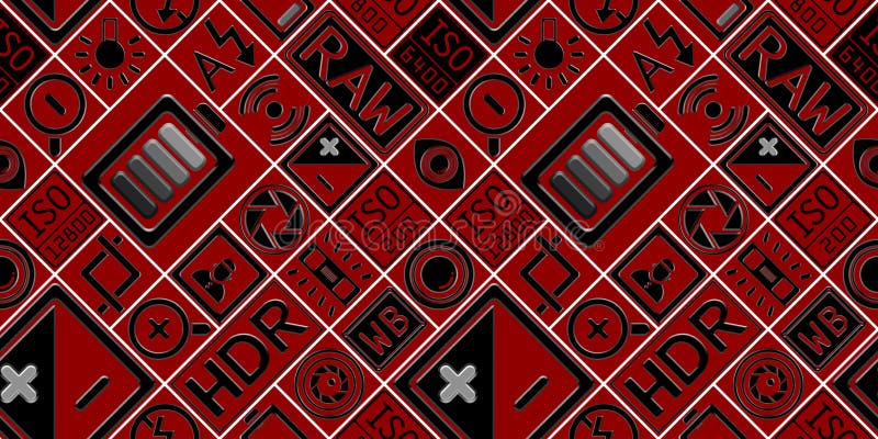 Seamless Photo Camera Modern Graphic Geometric Icon Set Logo. Stock ...