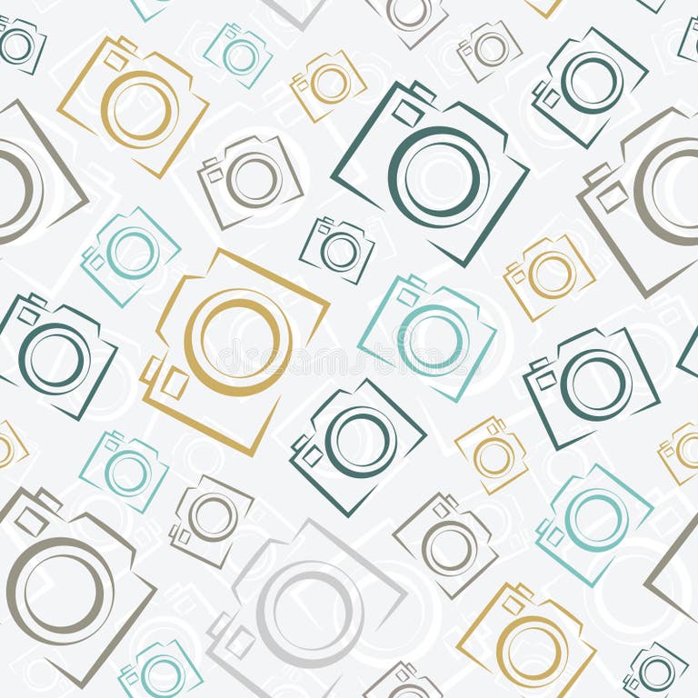 Seamless Photo Cameras Pattern Stock Vector - Illustration of ...
