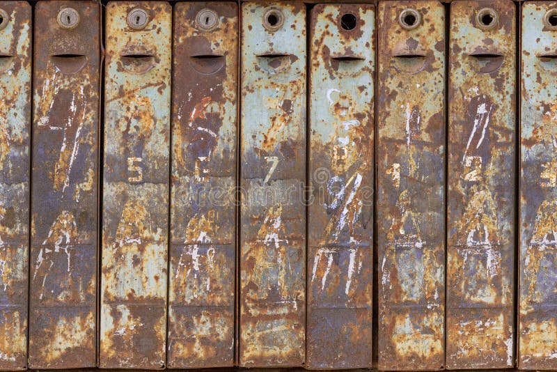 Seamless Photo Texture of Mailbox Stack with Rust Stock Photo - Image ...