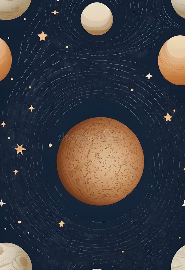 Seamless Physics Pattern with Formulas, Planets and Atoms for ...