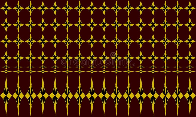 Seamless Picture, Golden Flower Pattern, Features a Lobed Flower ...