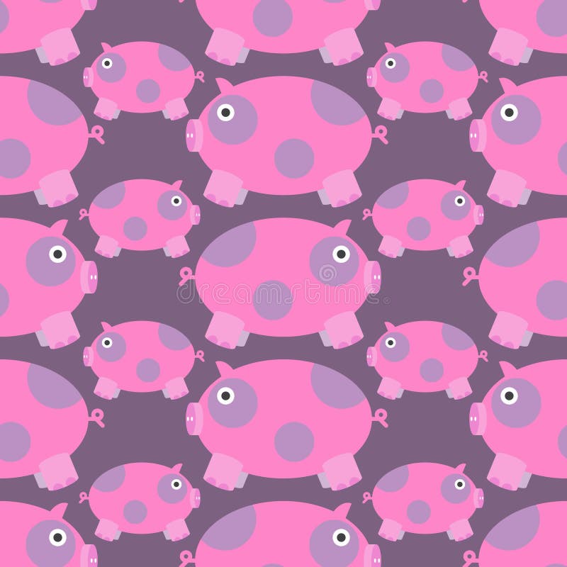 Seamless pig pattern stock vector. Illustration of icon - 71391106