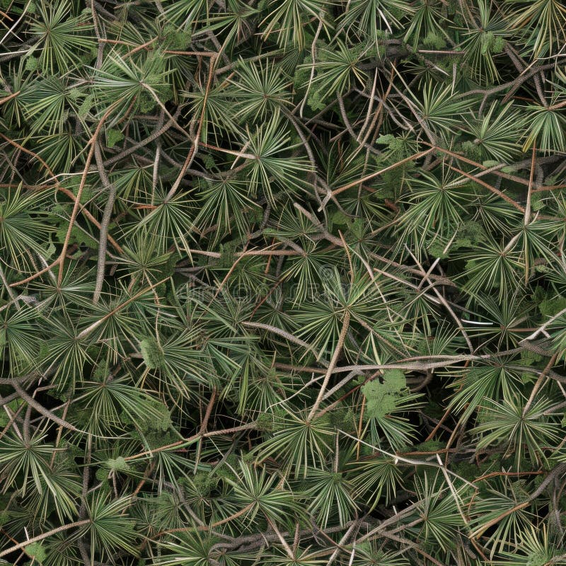 Seamless Pine Needle Floor with Forest Debris Texture Stock Image ...