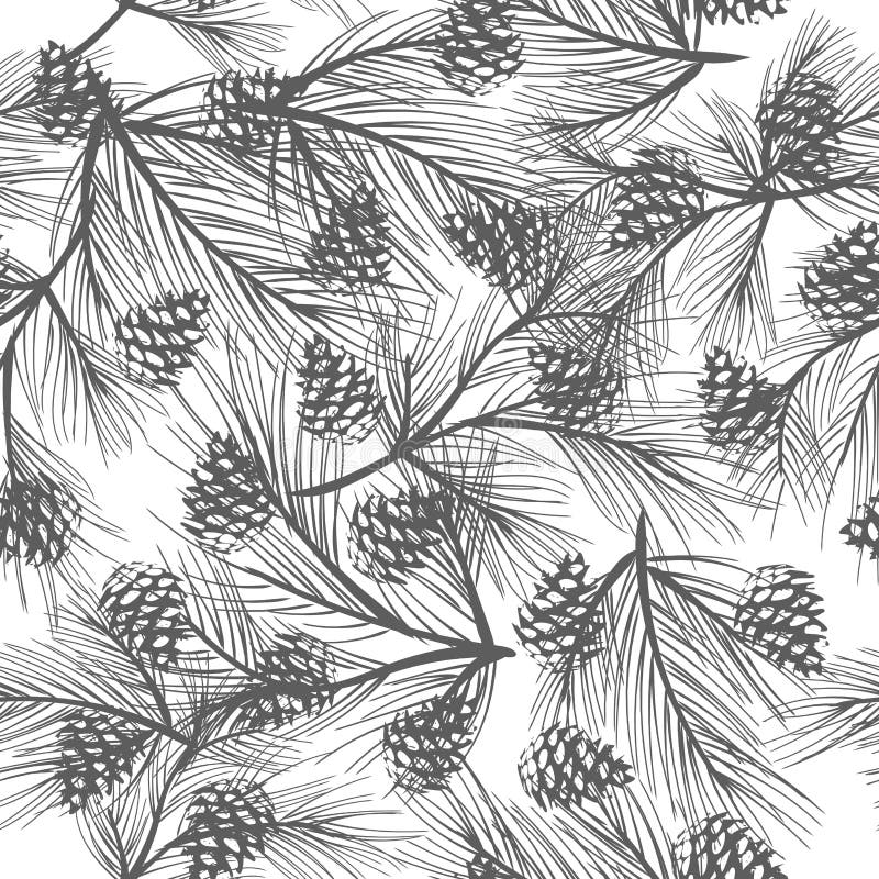 Seamless pine pattern stock vector. Illustration of abstract - 165367926