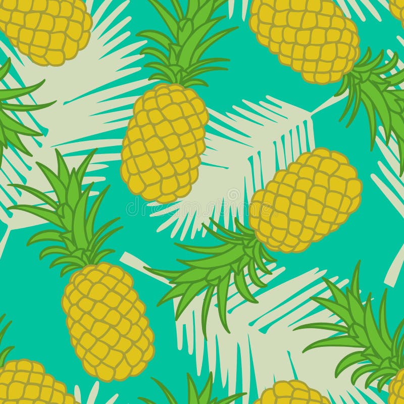 Pineapples. Seamless Geometric Pattern Stock Vector - Illustration of abstract, healthy: 56927249