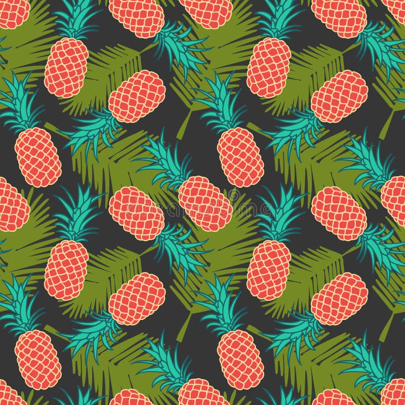 Pineapple seamless pattern stock vector. Illustration of decorative ...