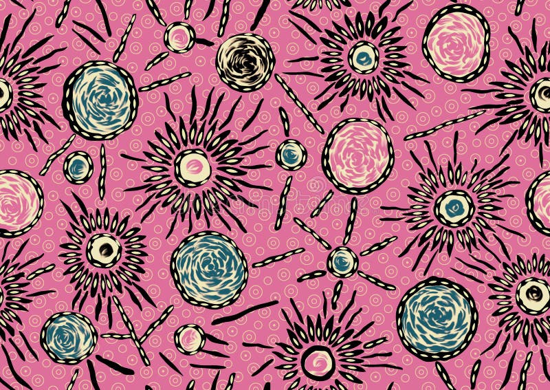 Seamless Pink Background with Abstract Decorative Design Stock ...