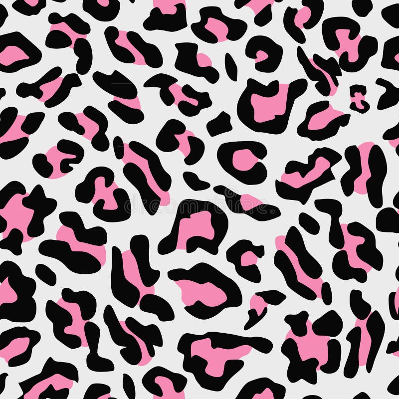 Seamless Pink Leopard Texture Pattern. Stock Vector - Illustration of ...