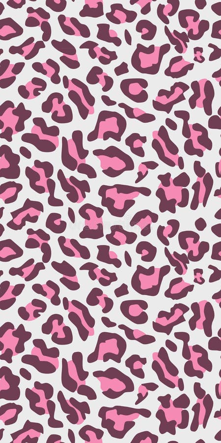 Seamless Pink Leopard Texture Pattern. Stock Vector - Illustration of ...