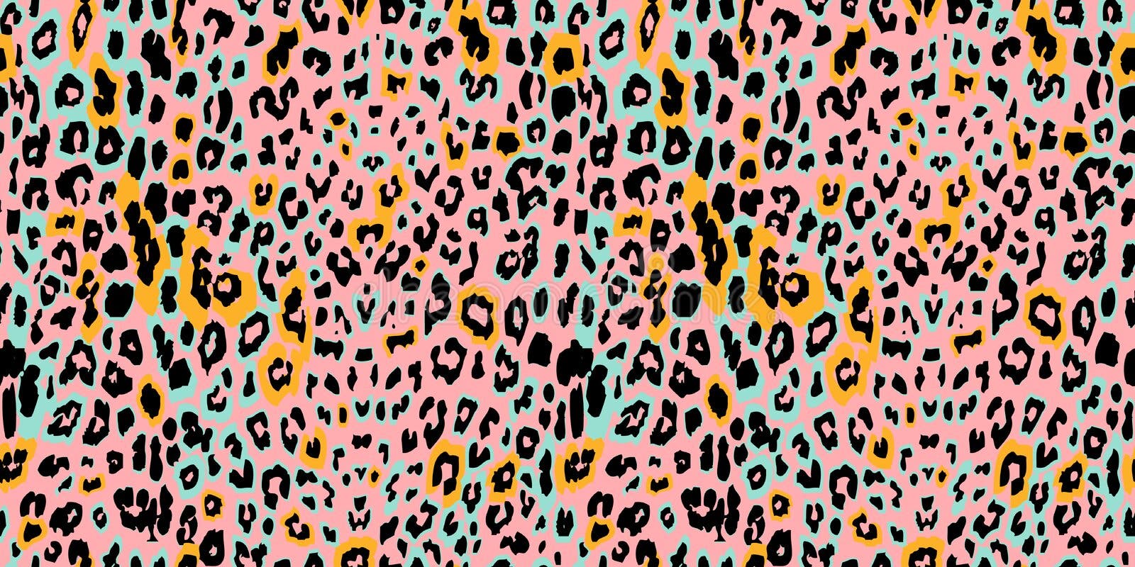 Seamless Pink Leopard Texture Pattern. Stock Vector - Illustration of ...