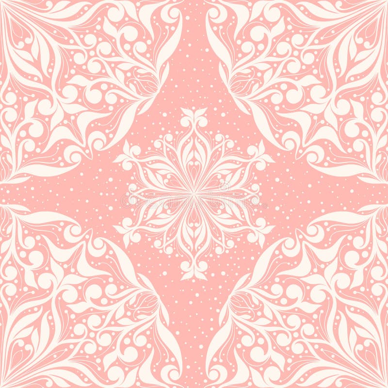 Seamless Pink Pattern with Circles Stock Vector - Illustration of ...