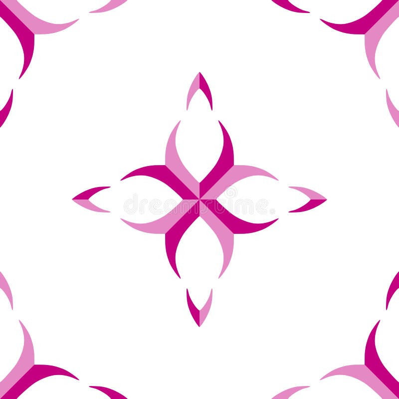 Seamless Pink Pattern Tile Over White Background. Can Be Used for ...