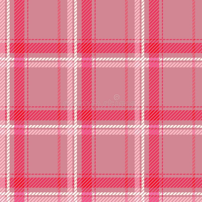 Pink Tartan Seamless Vector Patterns. Checkered Plaid Texture ...