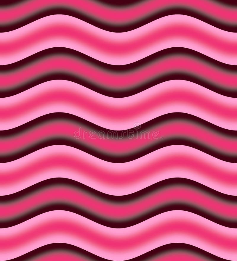 Seamless Pink Wavy Pattern Background Stock Illustration - Illustration ...