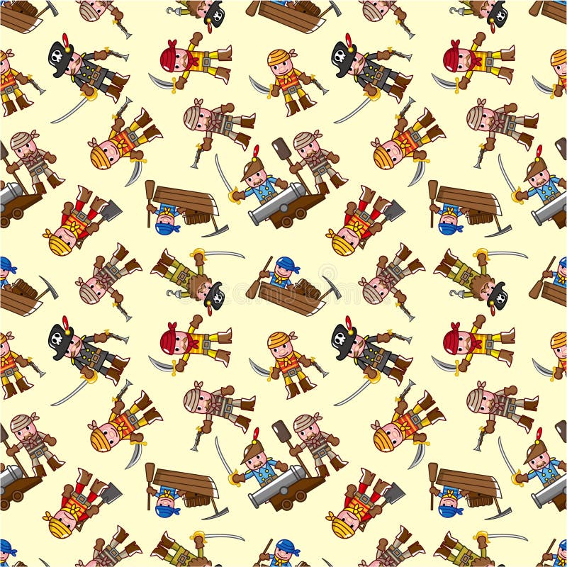 Seamless pirate pattern stock vector. Illustration of corsair - 18961413