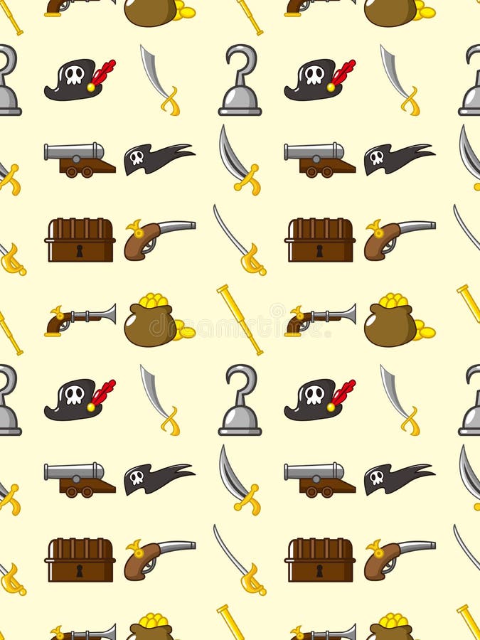 Seamless pirate pattern stock vector. Illustration of knife - 20322973