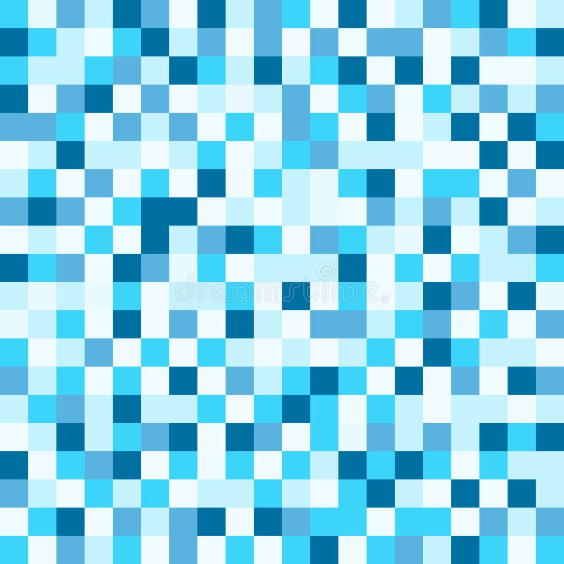 Pixel Blue Camouflage Seamless Pattern. Vector Illustration Stock ...