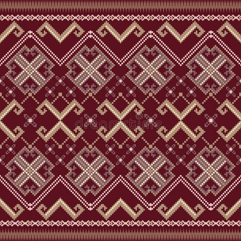 Seamless Pixel Fabric Pattern for Home Decoration Work with ...