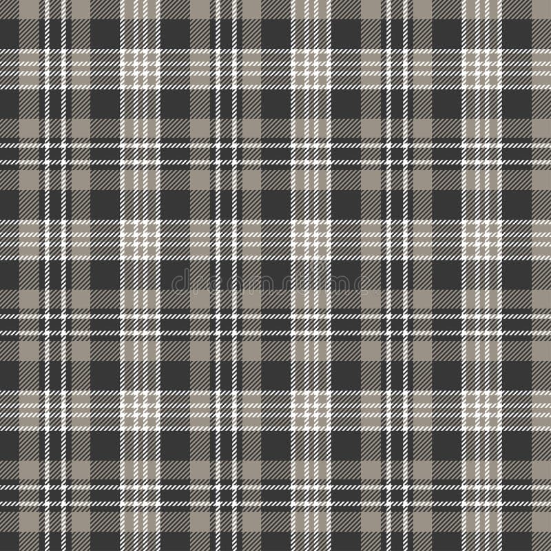 Seamless Plaid and Checkered Patterns in Black Brown and White for ...