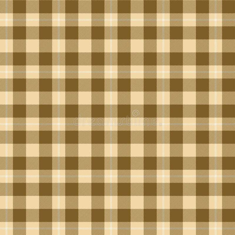 Seamless Plaid and Checkered Patterns in Brown and Beige for Textile ...