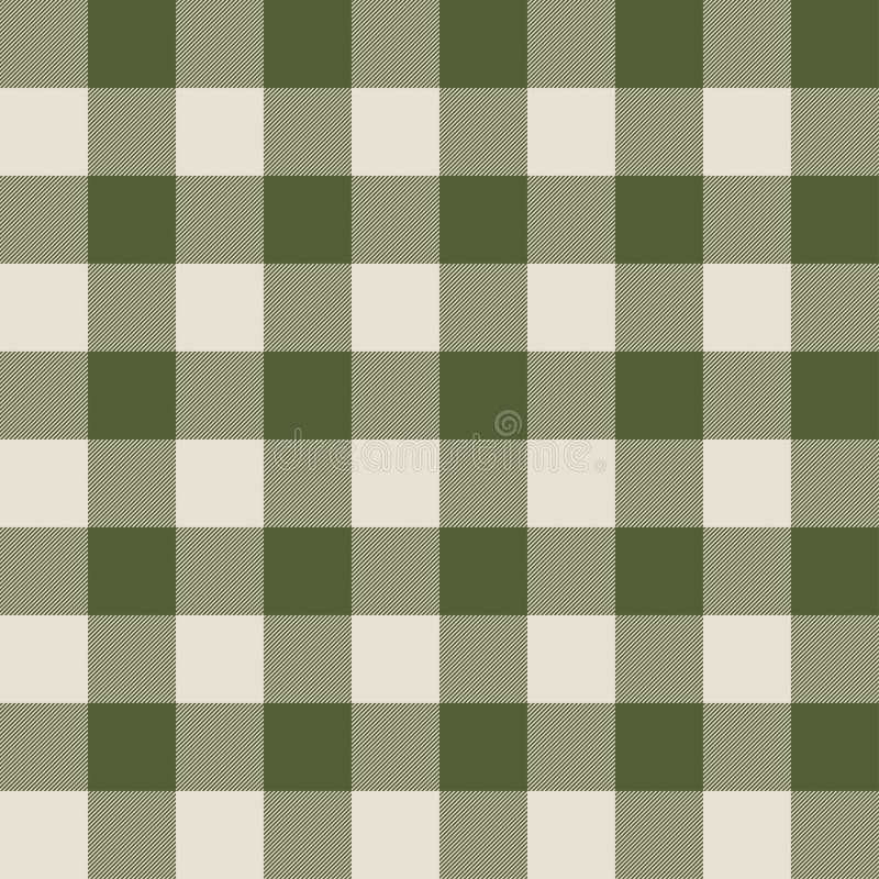 Seamless Plaid and Checkered Patterns in Green Beige and Orange for ...