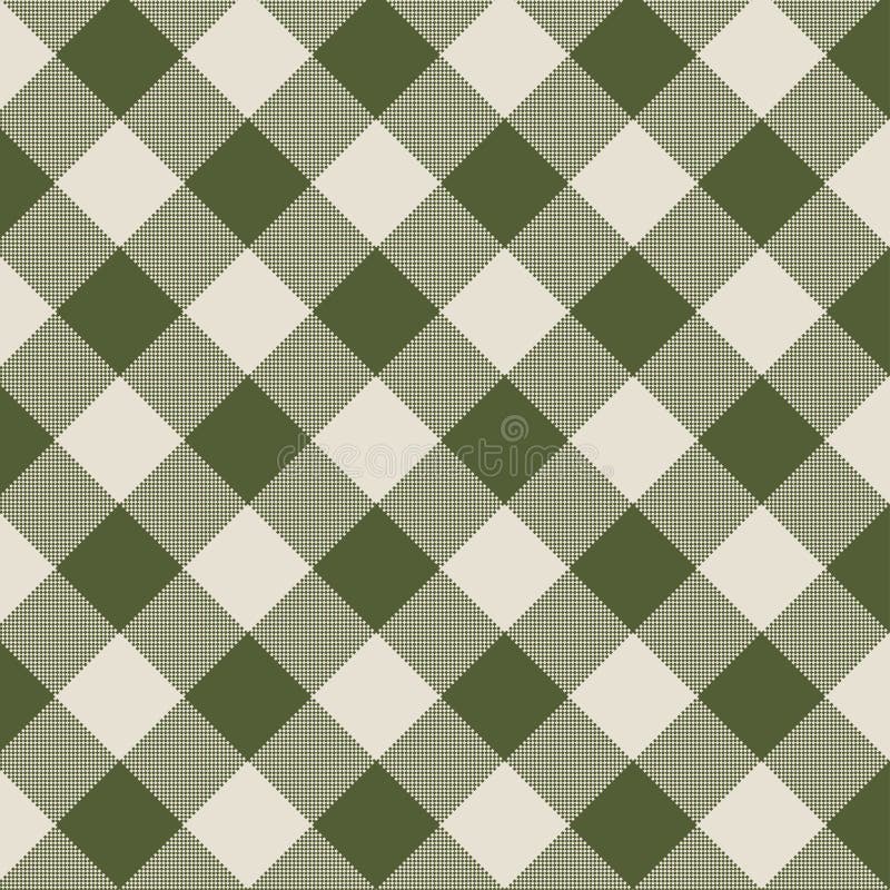Seamless Diagonal Pixel Plaid and Checkered Patterns in Green Yellow ...