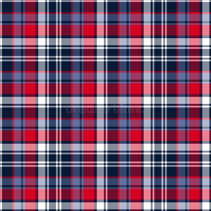 Seamless Plaid Checkered Vector Pattern Stock Illustration ...
