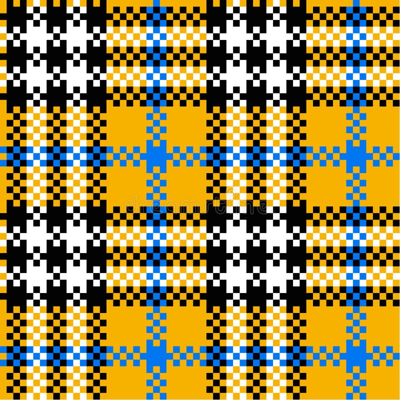 Seamless plaid pattern stock illustration. Illustration of pixelated ...