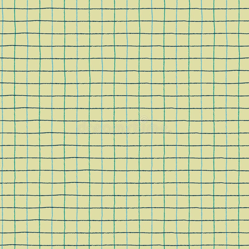 Seamless Plaid Pattern with Hand Drawn Grid on Beige Background Stock ...