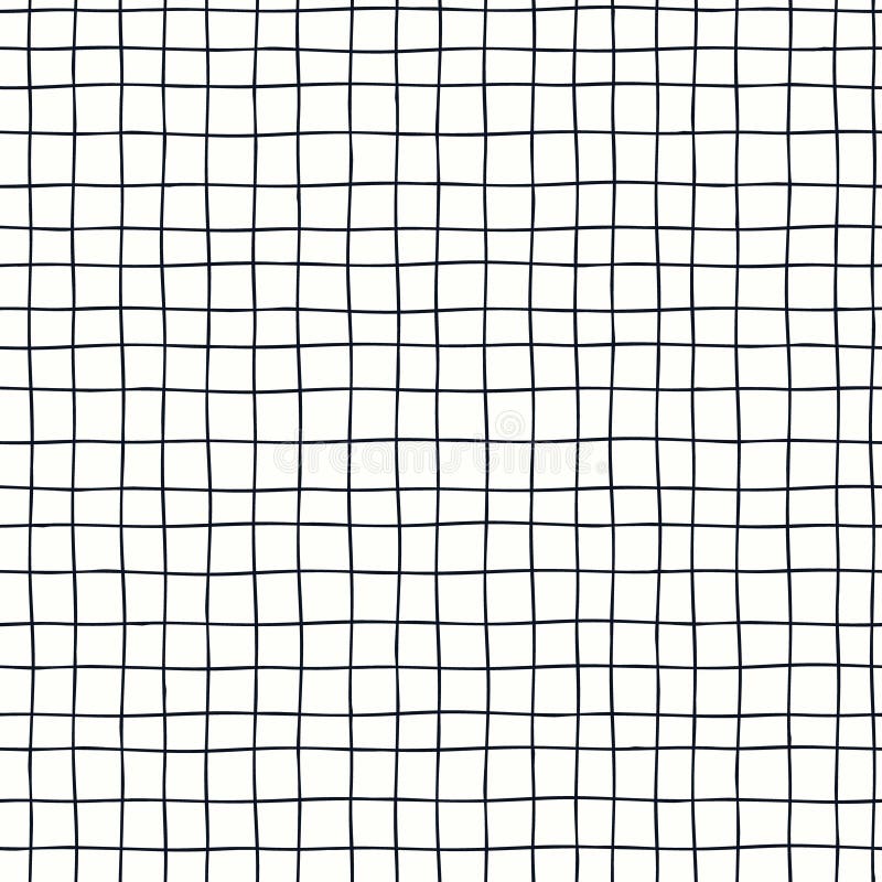 Seamless Plaid Pattern with Hand Drawn Grid on Light Background Stock ...