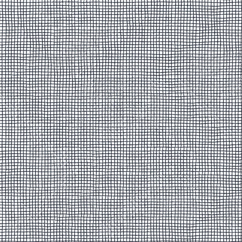 Seamless Plaid Pattern with Hand Drawn Very Small Cell Stock ...