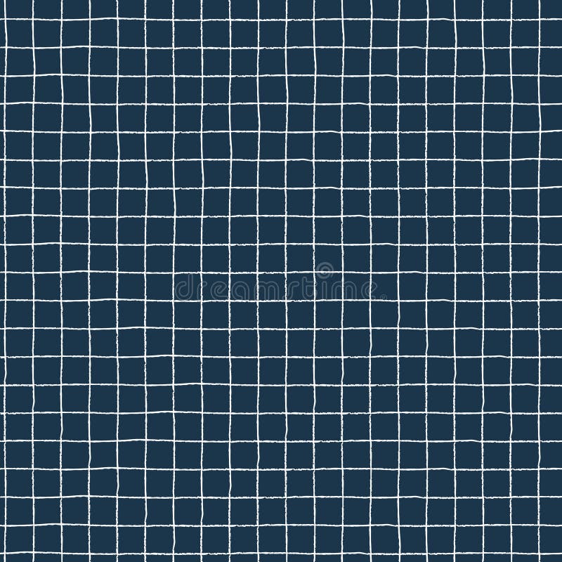 Seamless Plaid Pattern with Hand Drawn White Grid on Dark Background ...