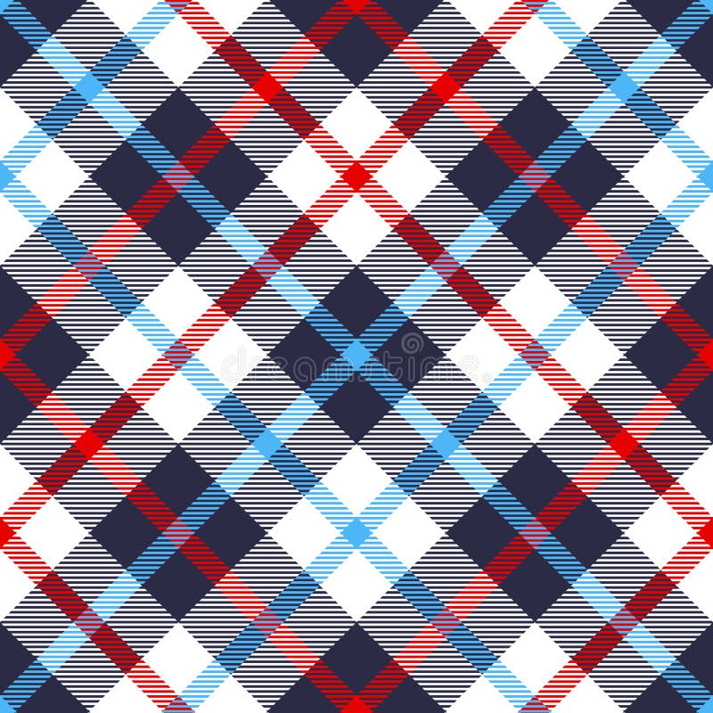 Plaid Check Pattern in Navy Blue, Pink and White. Seamless Fabric ...
