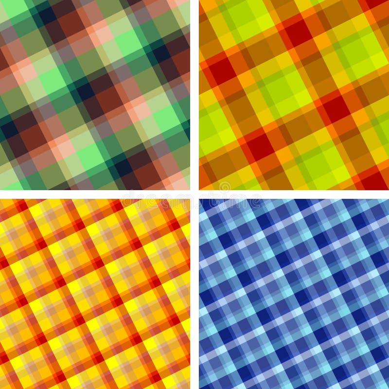 Big Set of Seamless Tartan Patterns Stock Vector - Illustration of ...