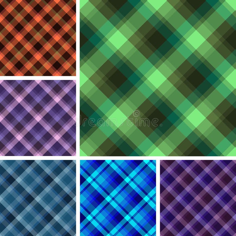 Seamless plaid patterns stock vector. Illustration of fabric - 143142400